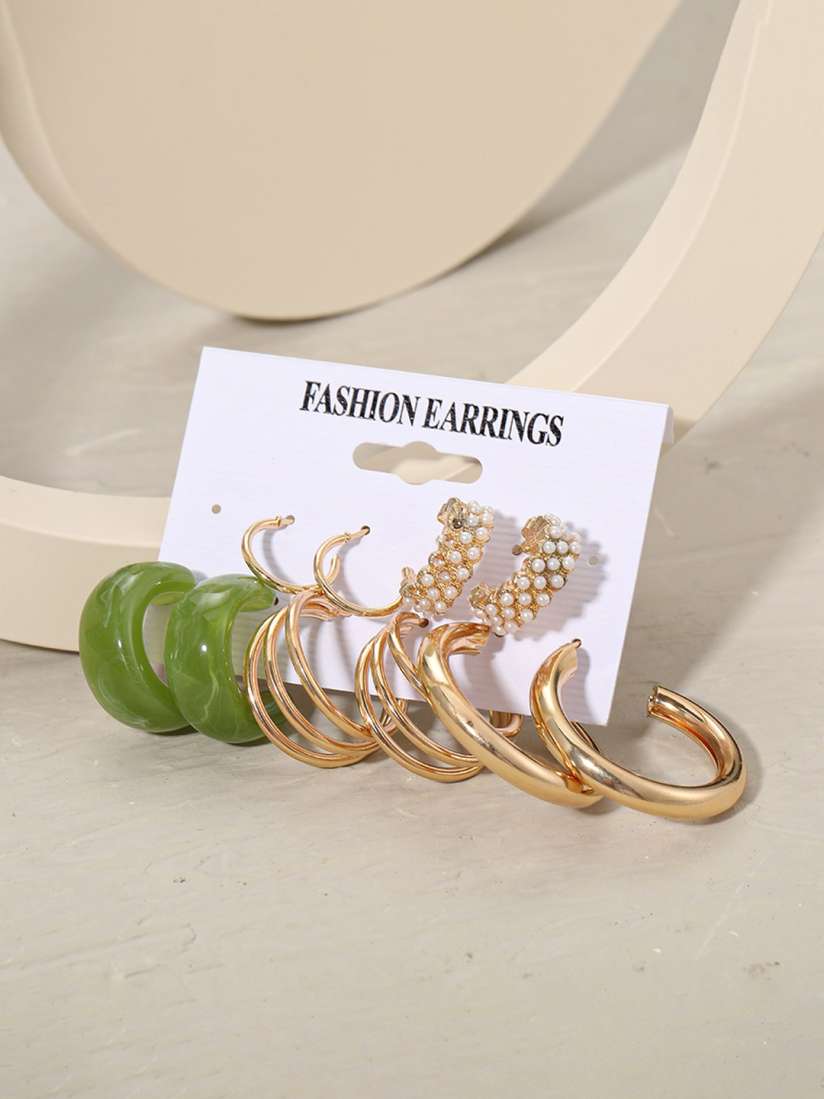 Buy Jewels Galaxy Multicoloured Contemporary Hoop Earrings Earrings for Women 21431506 Myntra