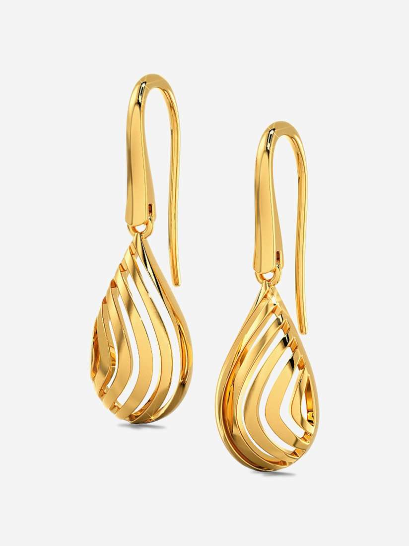 Buy MELORRA Sea Shell 18KT Gold Earrings 2.44gm Earrings Gold for Women 22383810 Myntra