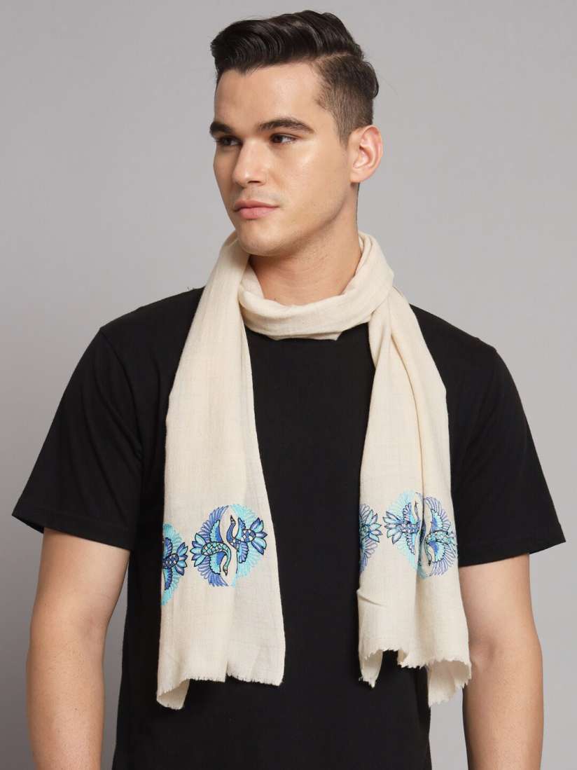 Buy MODARTA Men Embroidered Wool Scarf Scarves for Men 23349668 Myntra