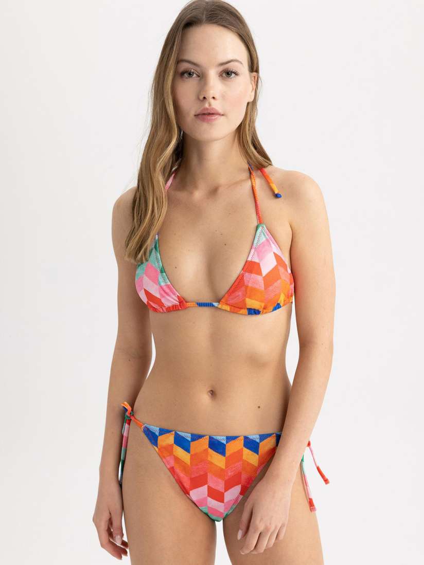 Buy DeFacto Geometric Printed Medium Coverage Bikini Set Swimwear for Women 23812580 Myntra