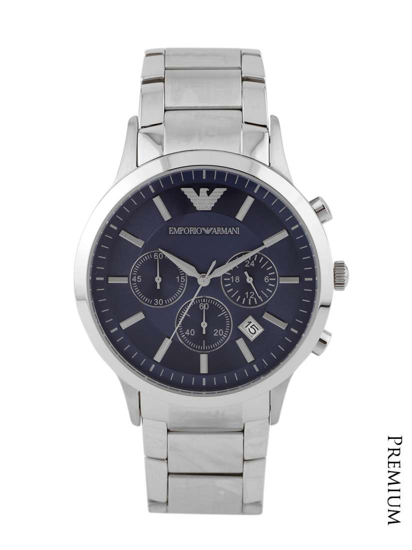 Emporio armani ar2448 men's chronograph watch with navy blue dial store