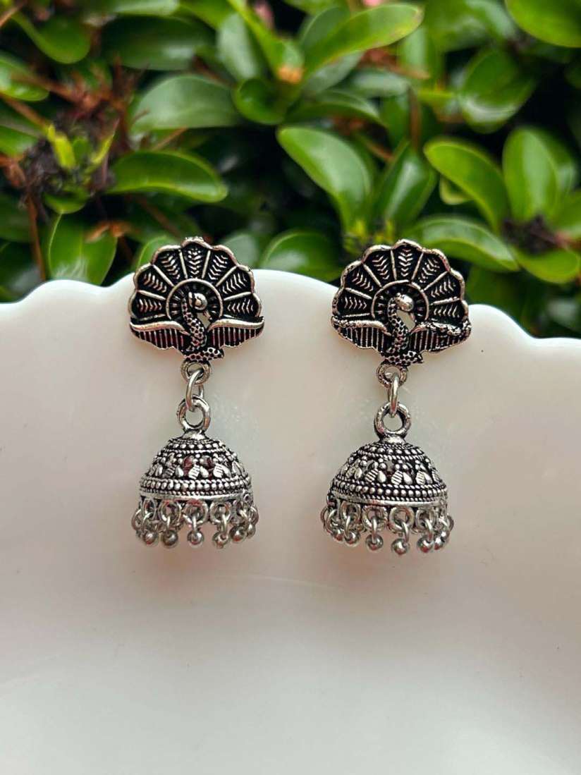 Myntra oxidised earrings store