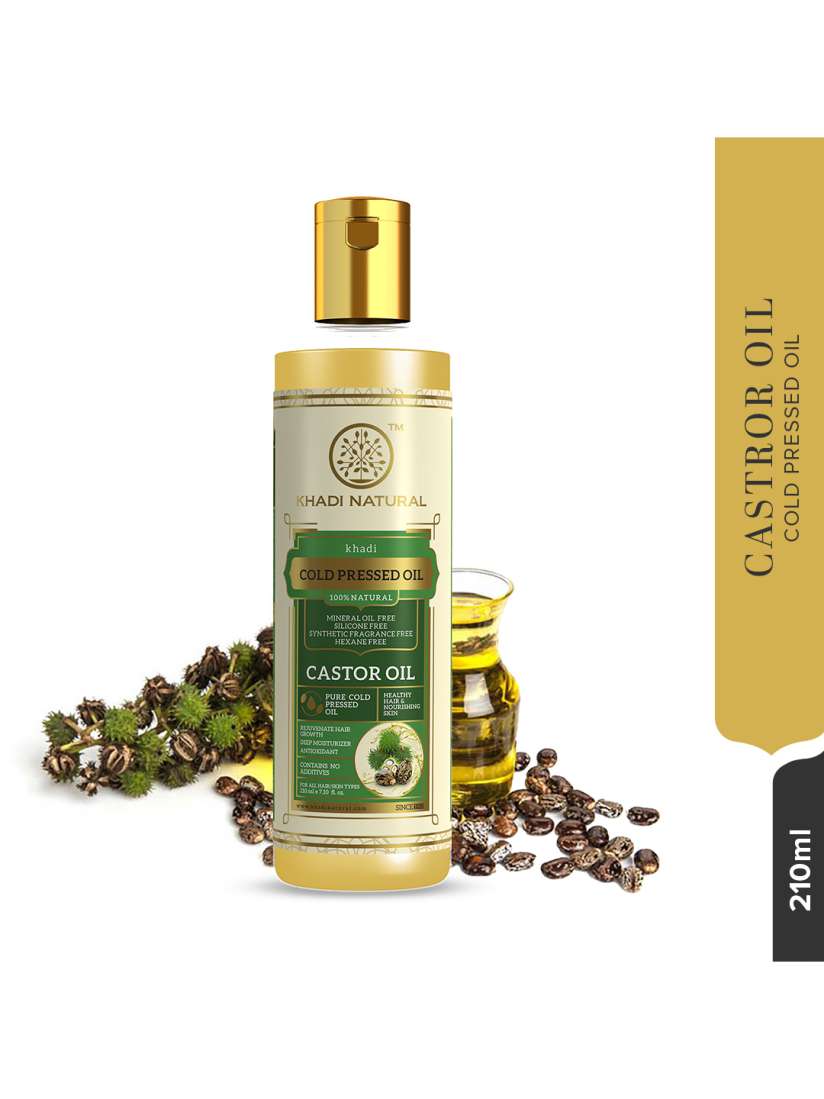 Buy Khadi Natural Cold Pressed Castor Oil for Skin Hair 210ml Massage Oils for Unisex 24225478 Myntra