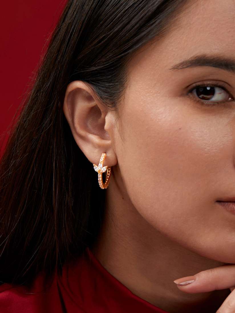 Buy MINUTIAE Gold Plated Contemporary Hoop Earrings Earrings for Women 25049214 Myntra