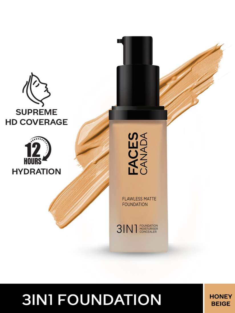 Buy FACES CANADA 3 In 1 Flawless Matte Foundation 30ml Honey Beige 031 Foundation for Women 25451750 Myntra