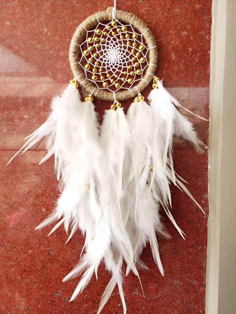 Buy UVID ART AND CRAFT SUPPLIES White Feathers Hanging Dream Catcher Windchimes for Unisex 26158530 Myntra