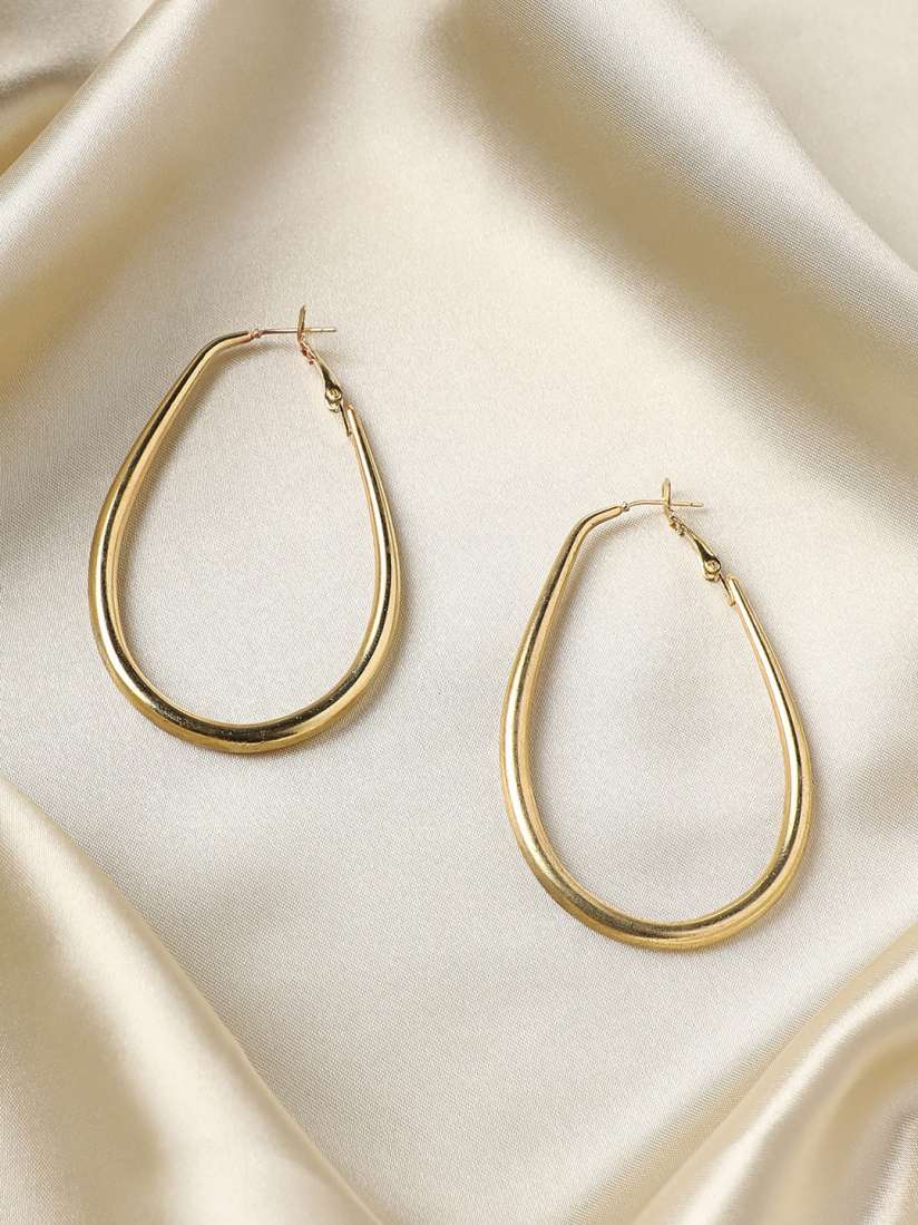 Buy SOHI Gold Plated Circular Hoop Earrings Earrings for Women 26167784 Myntra