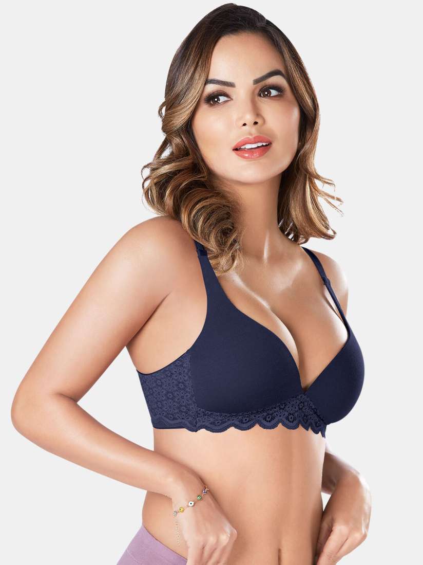 Buy Sonari Medium Coverage Lightly Padded Plunge Bra With All Day Comfort Bra for Women 26978294 Myntra