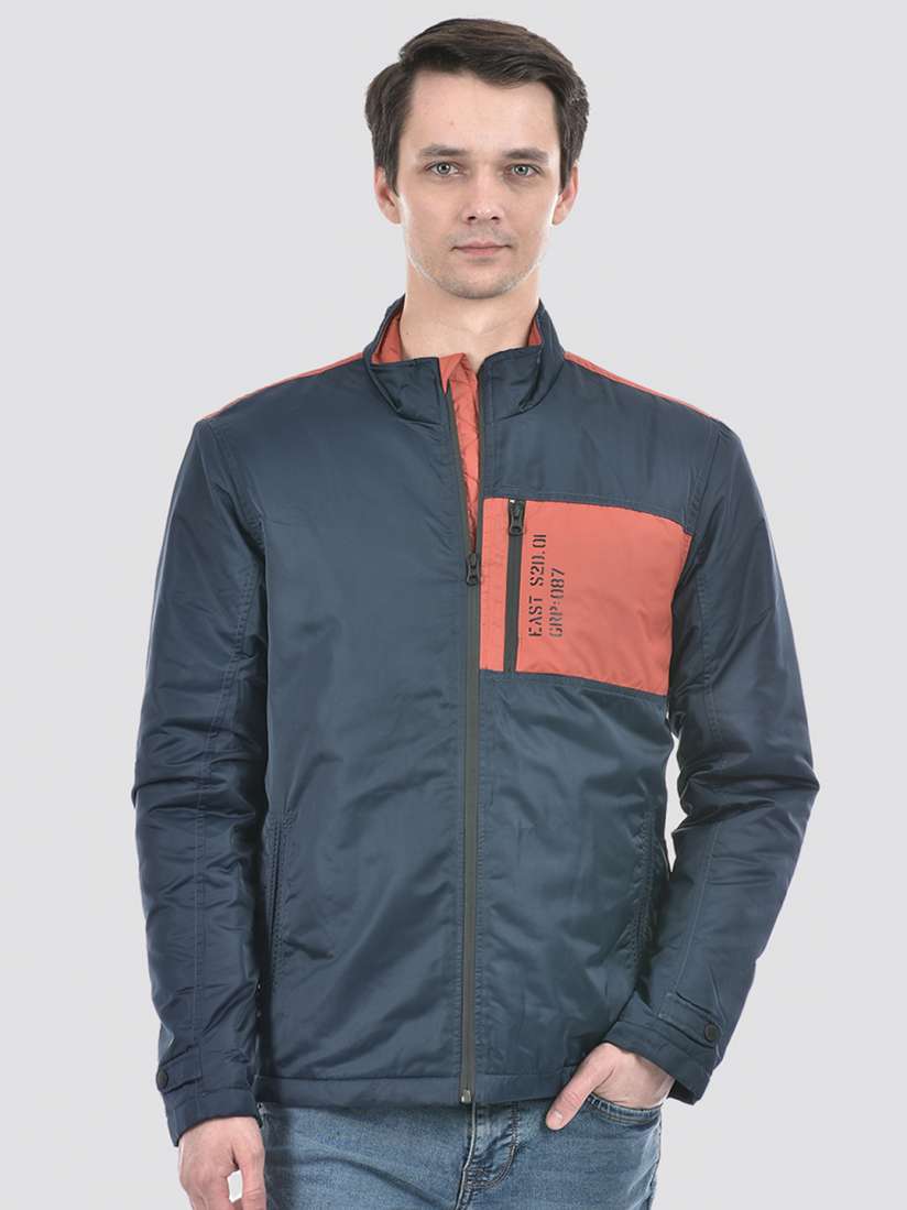 Buy Numero Uno Colourblocked Mock Collar Lightweight Tailored Jacket Jackets for Men 27221296 Myntra