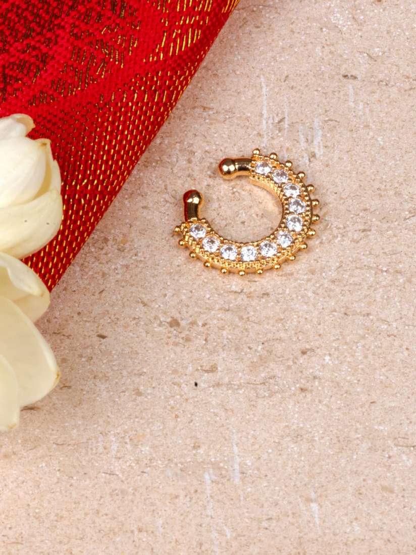 Buy Mirraw Gold Plated Ring Nosepin Nosepin for Women 28786920 Myntra