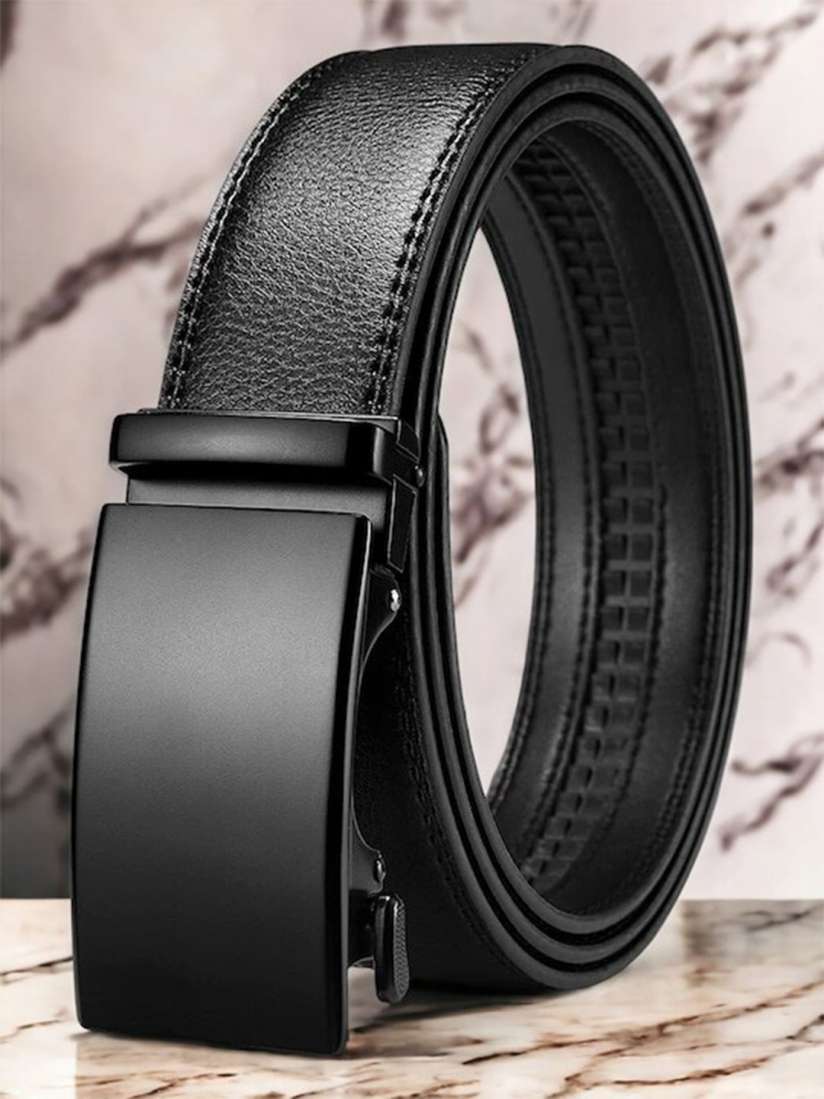 Buy The Roadster Lifestyle Co. Men Textured Slider Buckle Closure Formal Belt Belts for Men 28842330 Myntra