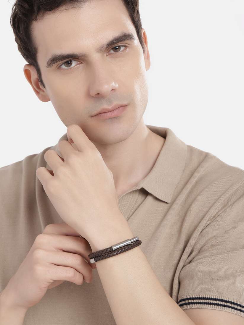 Calvin klein men's leather bracelet store