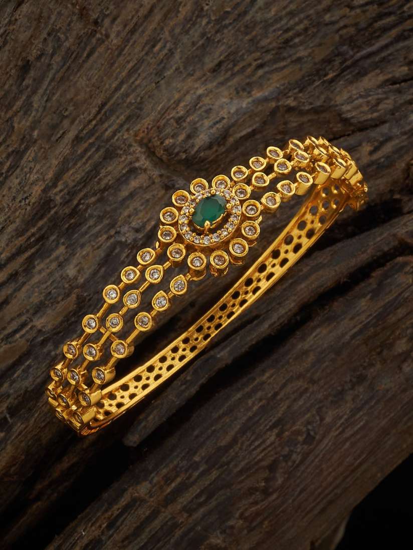 Buy Kushal s Fashion Jewellery Cubic Zirconia Gold Plated Kada Bracelet Bracelet for Women 29753250 Myntra