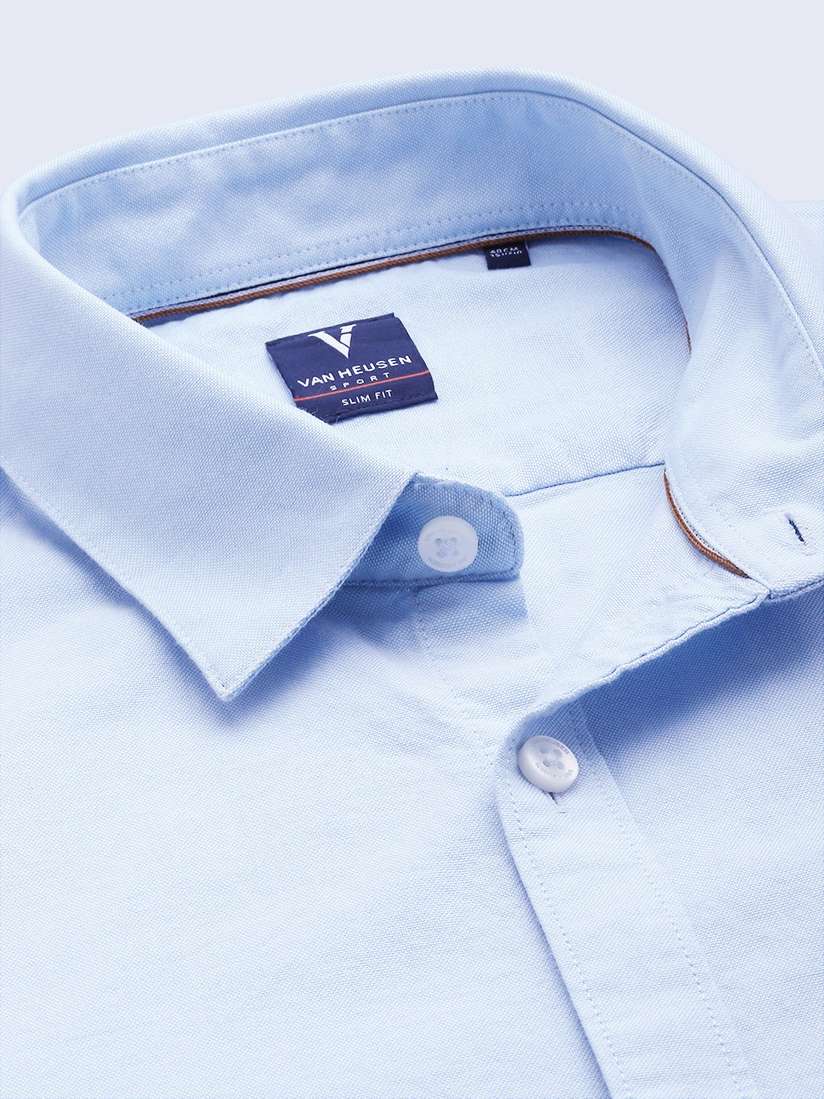 Van Heusen Sport Logo 100% Cotton Men Van Heusen Blue Shirt At ₹ 950