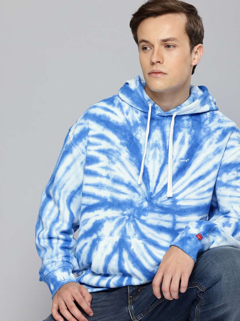 Buy Levis Tie Dye Hooded Pure Cotton Sweatshirt Sweatshirts for Men 30184640 Myntra