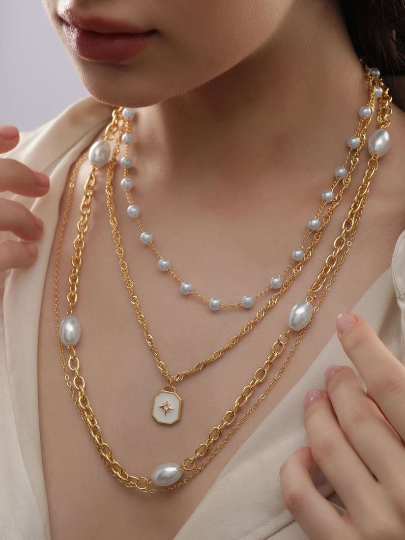Layered necklace myntra store