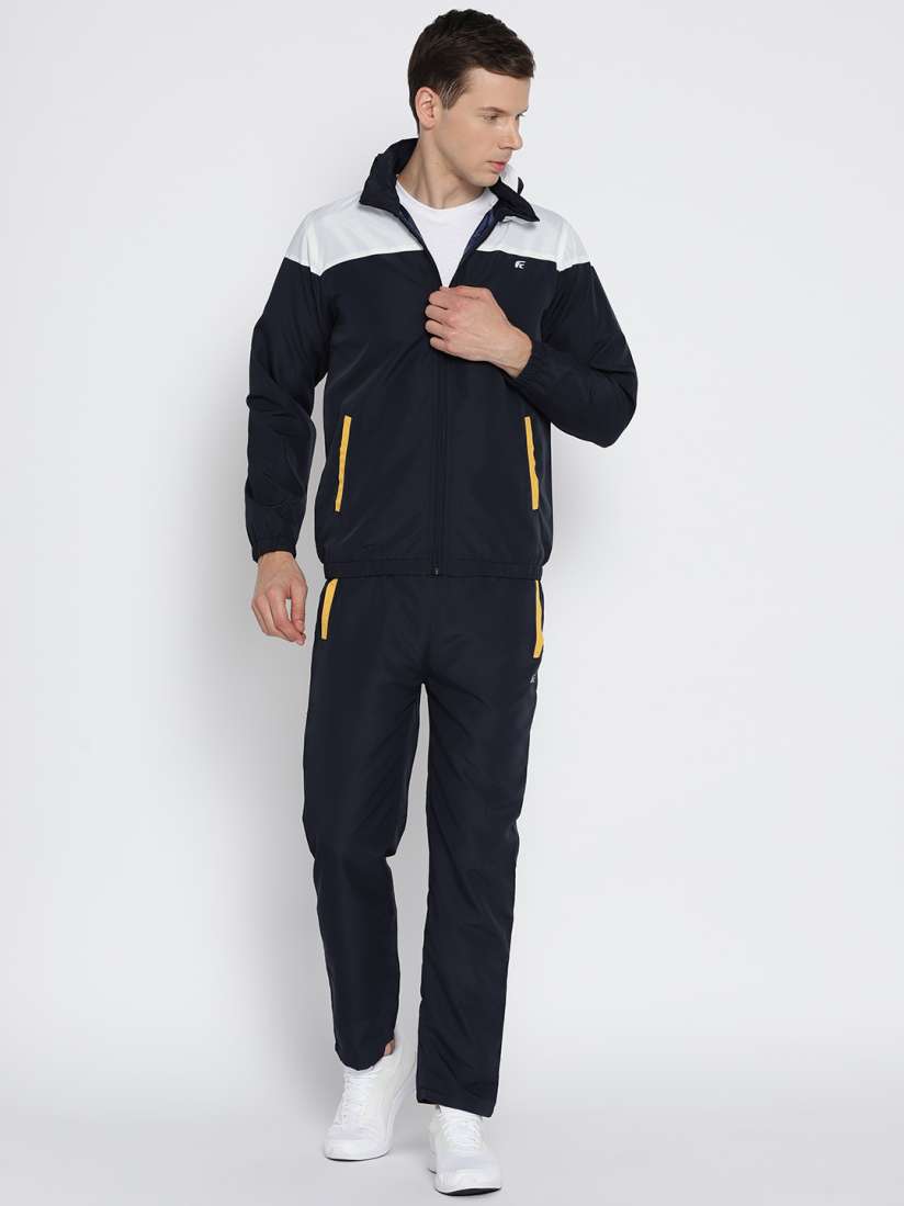 Buy Fort Collins Men Navy White Colourblocked Tracksuit Tracksuits for Men 5795398 Myntra
