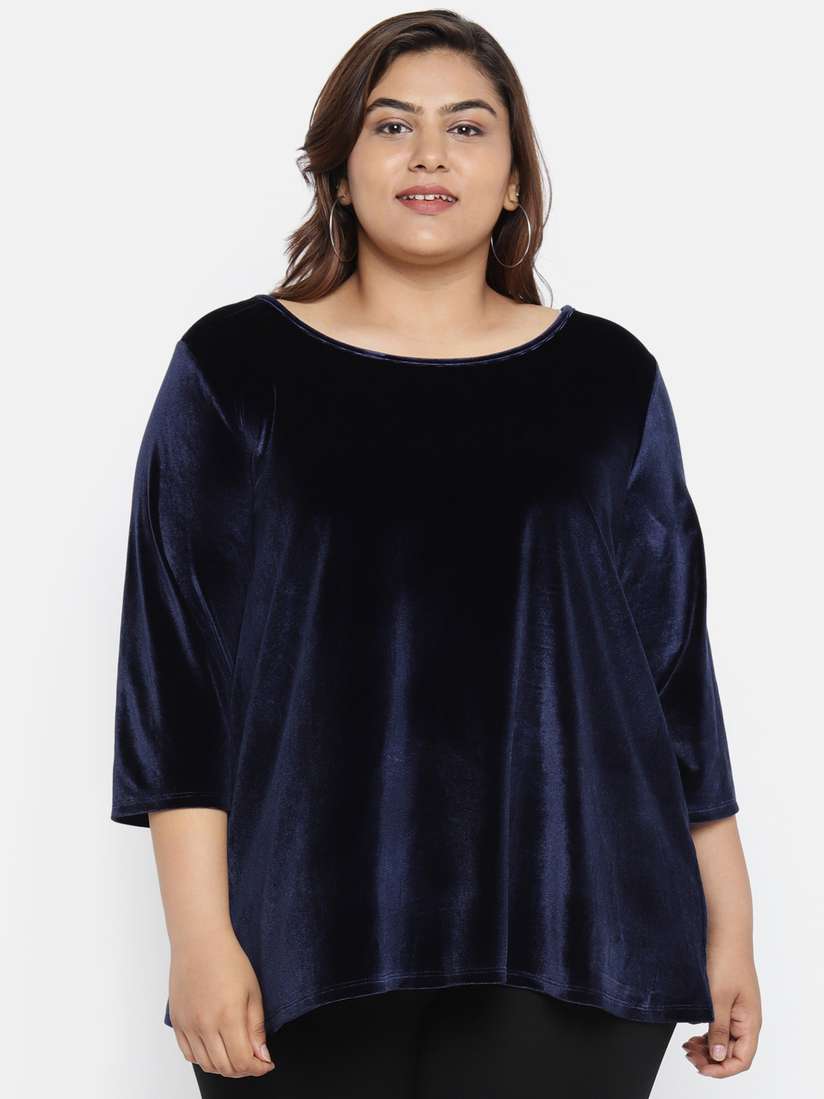 Velvet Shirt Plus Size