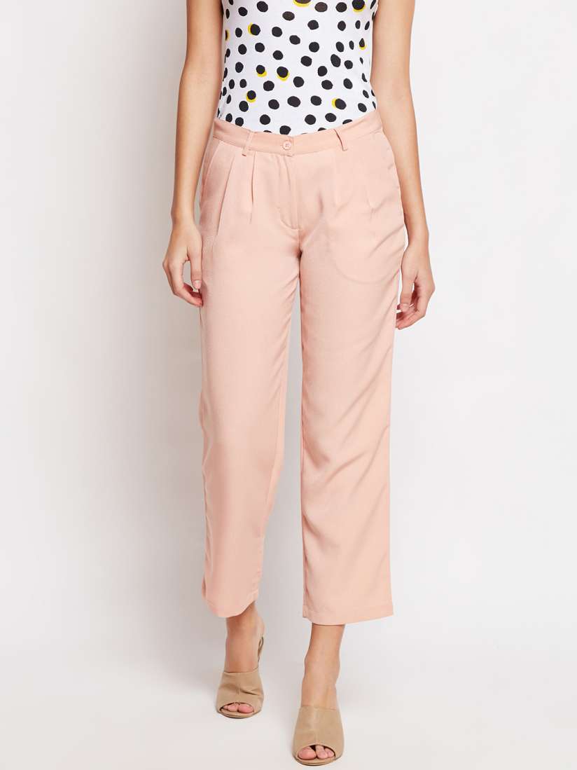 Peach cigarette trousers store