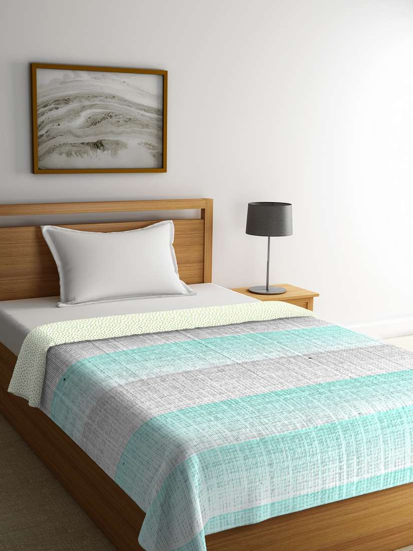 Turquoise Grey Striped