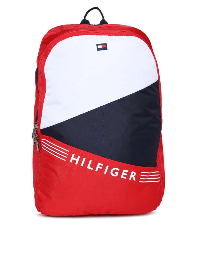 Buy Tommy Hilfiger Unisex Red White Colourblocked Backpack Backpacks for Unisex 9137539 Myntra