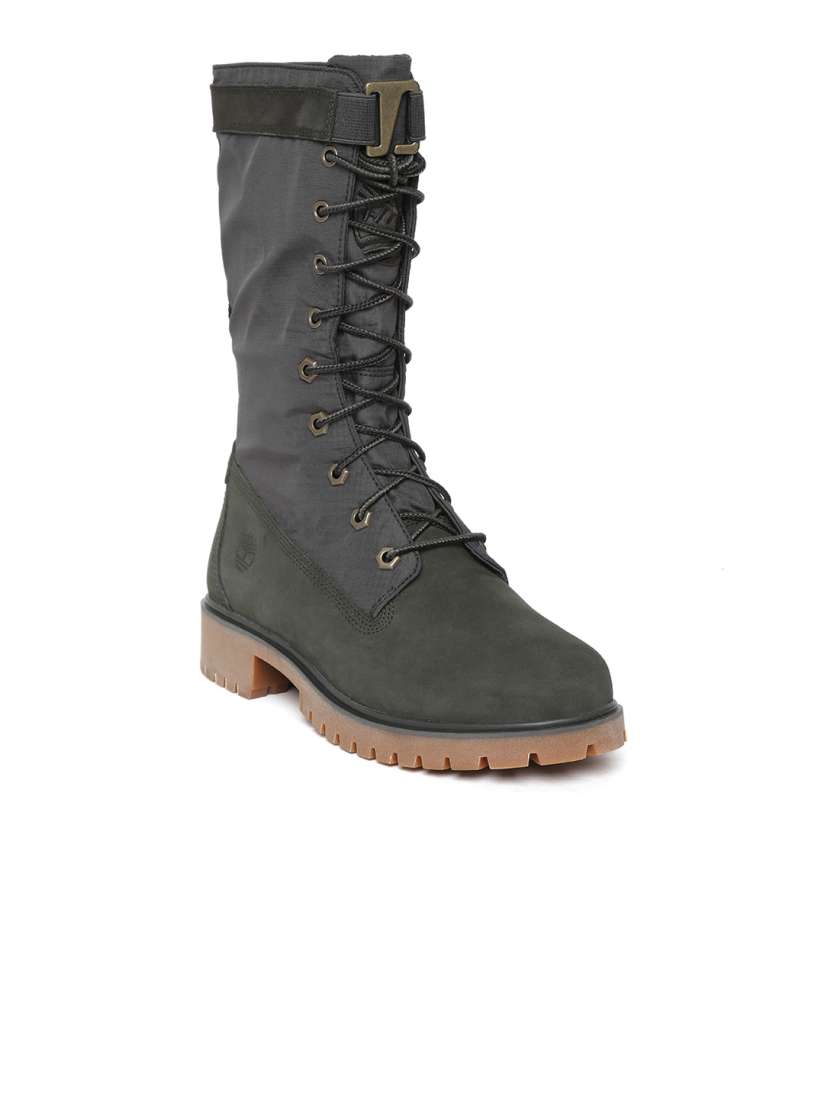 Buy Timberland Women Olive Green Kamela PT Gaiter High Top Flat Boots Boots for Women 9161599 Myntra