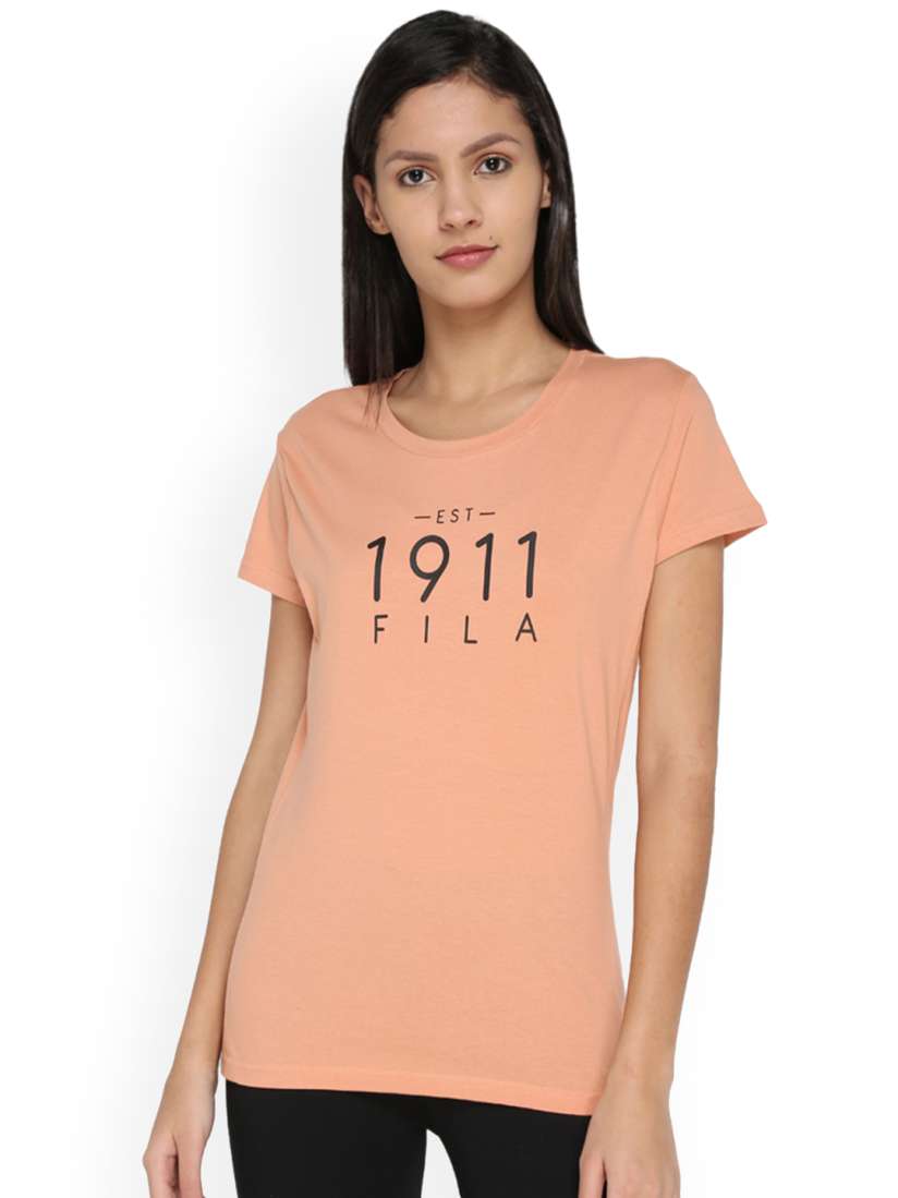 Peach fila shirt store