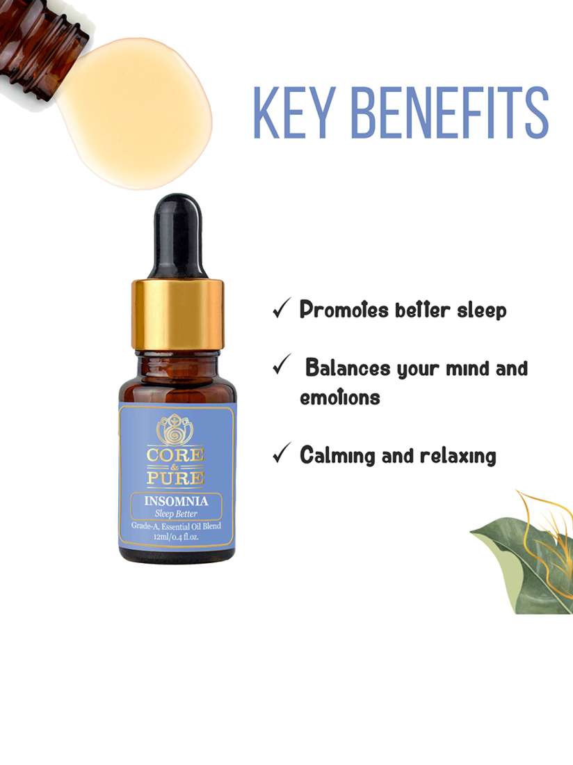 Buy CORE PURE Insomnia for Better Sleep Grade A Essential Oil 12ml Aroma Oils for Unisex 12845624 Myntra