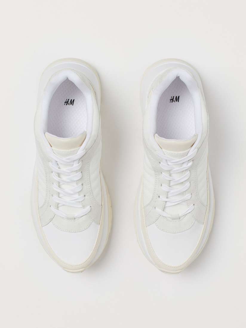 Buy H M Women White Solid Trainers Casual Shoes for Women 11953674 Myntra