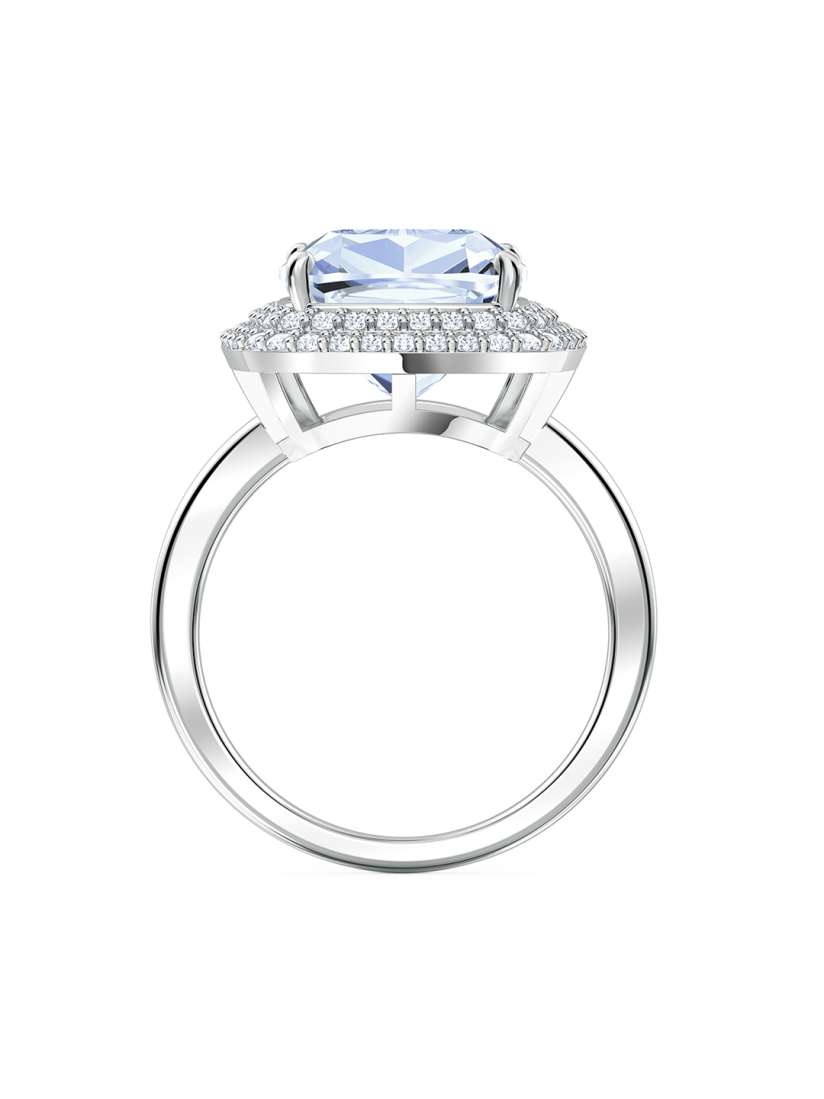Buy SWAROVSKI Blue Rhodium Plated Angelic Ring Ring for Women 14654566 Myntra